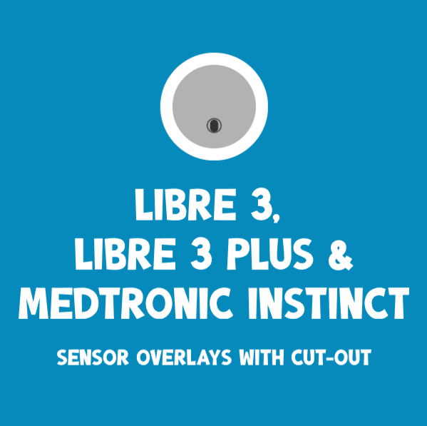 LIBRE 3 & MEDTRONIC INSTINCT SENSOR OVERLAYS WITH CUT-OUTS – The Sugar ...