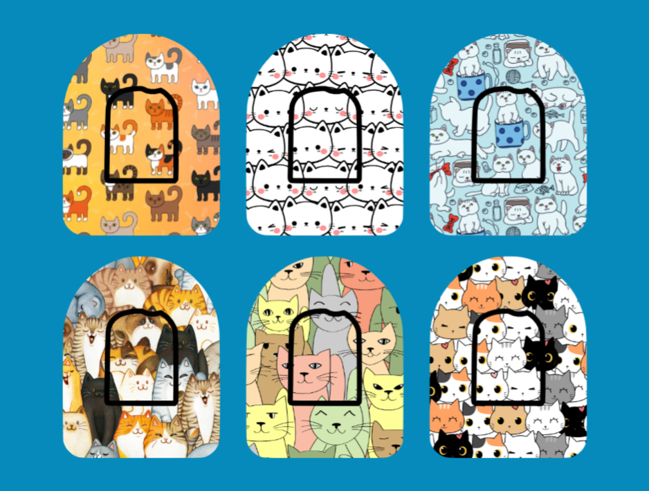 CAT NATION - 6 PATCH SET - OMNIPOD OVERLAY – The Sugar Patch