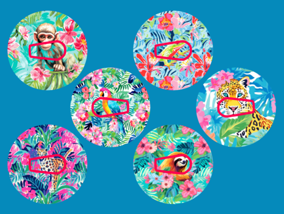 PREPPY RAINFOREST - 6 PATCH SET - DEXCOM G6 OVERLAYS – The Sugar Patch